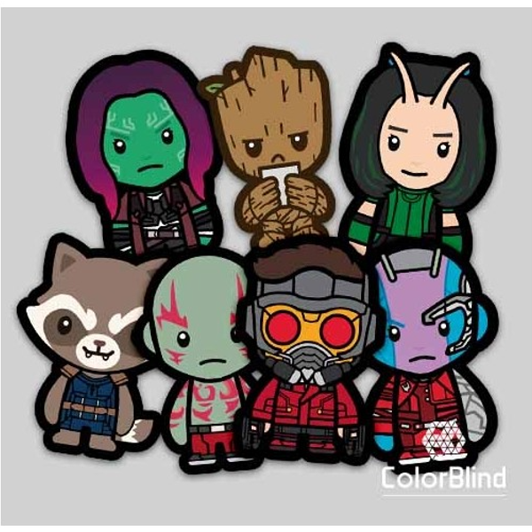 Stickers de guardianes de la galaxia