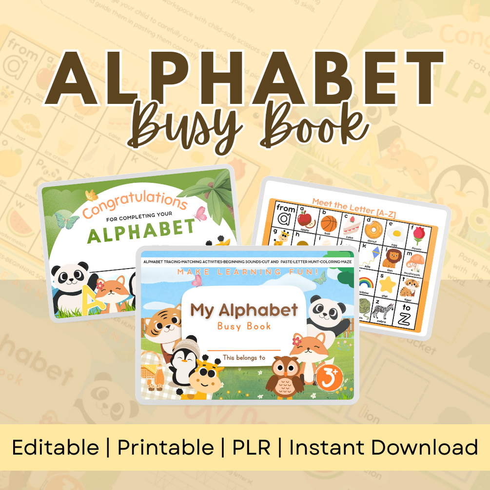 Alphabet Busy Book for Kids | PLR