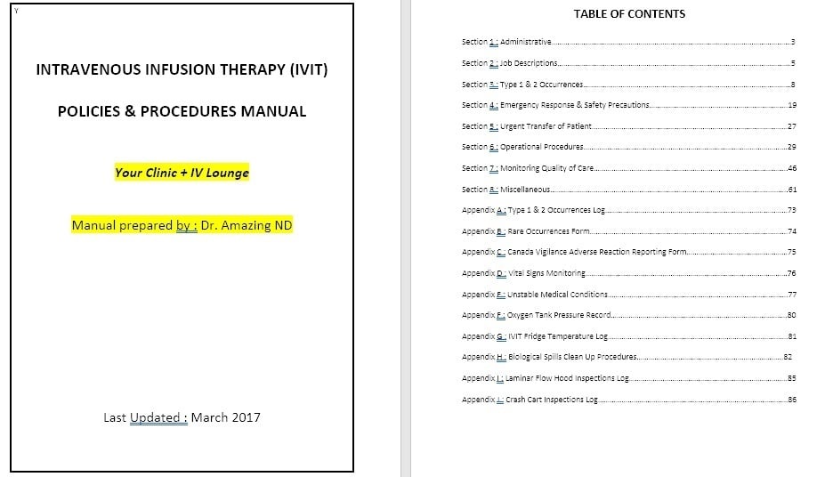 Ontario IVIT Policies & Procedures Manual