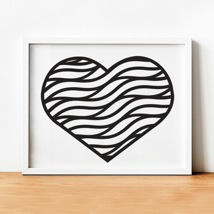 FREE 》Heart Lines Cut File