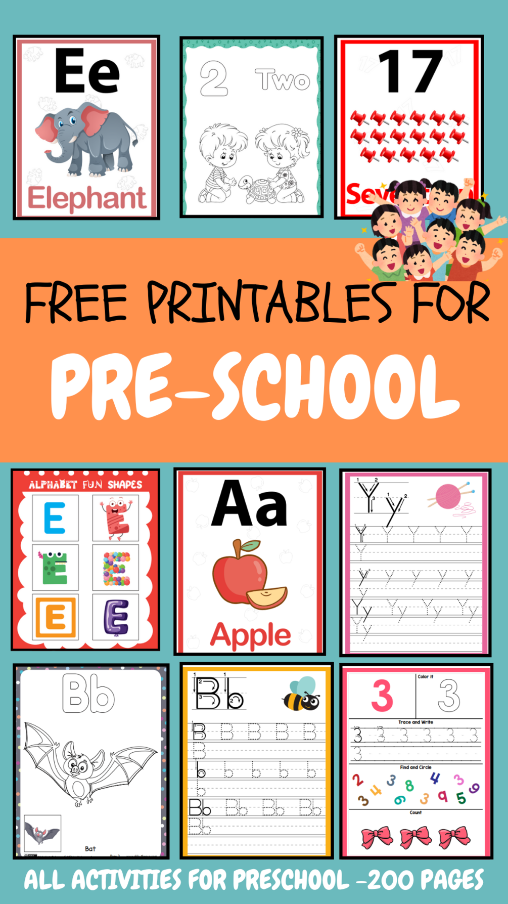 FREE DOWNLOAD Preschool Printables Activities 200 pages