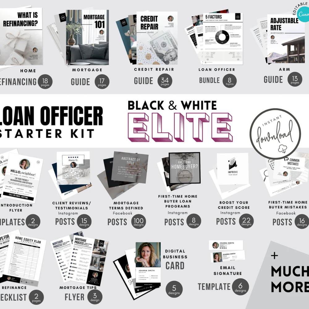 VIP Marketing Kit for Loan Officers | Social Media Bundle MLOs | CANVA ...