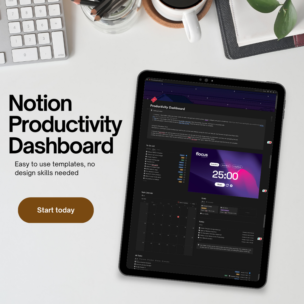 Notion Productivity Dashboard