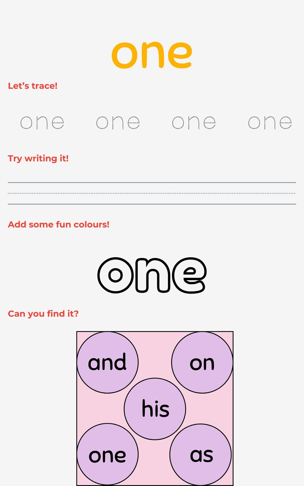 Sight Words Workbook