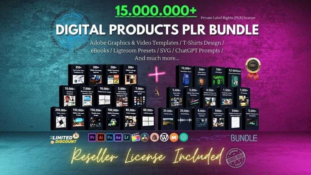15+ Million Resell Digital Products Bundle Ideal for Passive Income ...