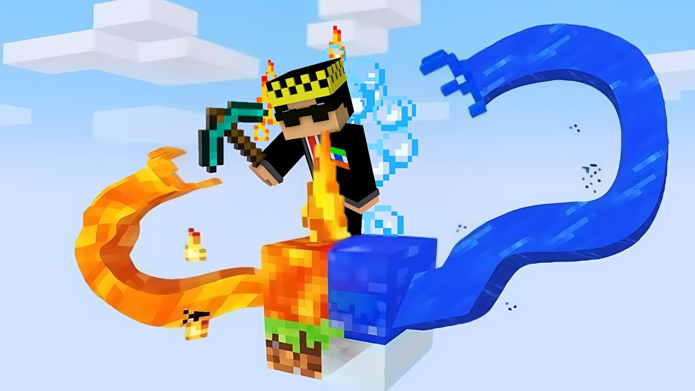 Minecraft But , It's One Elemental Block