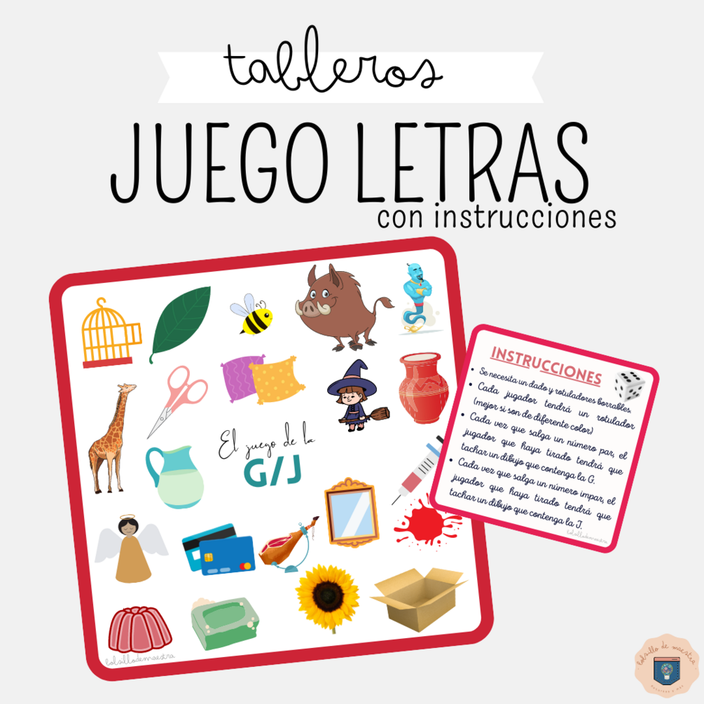 Tableros para repasar ortografía