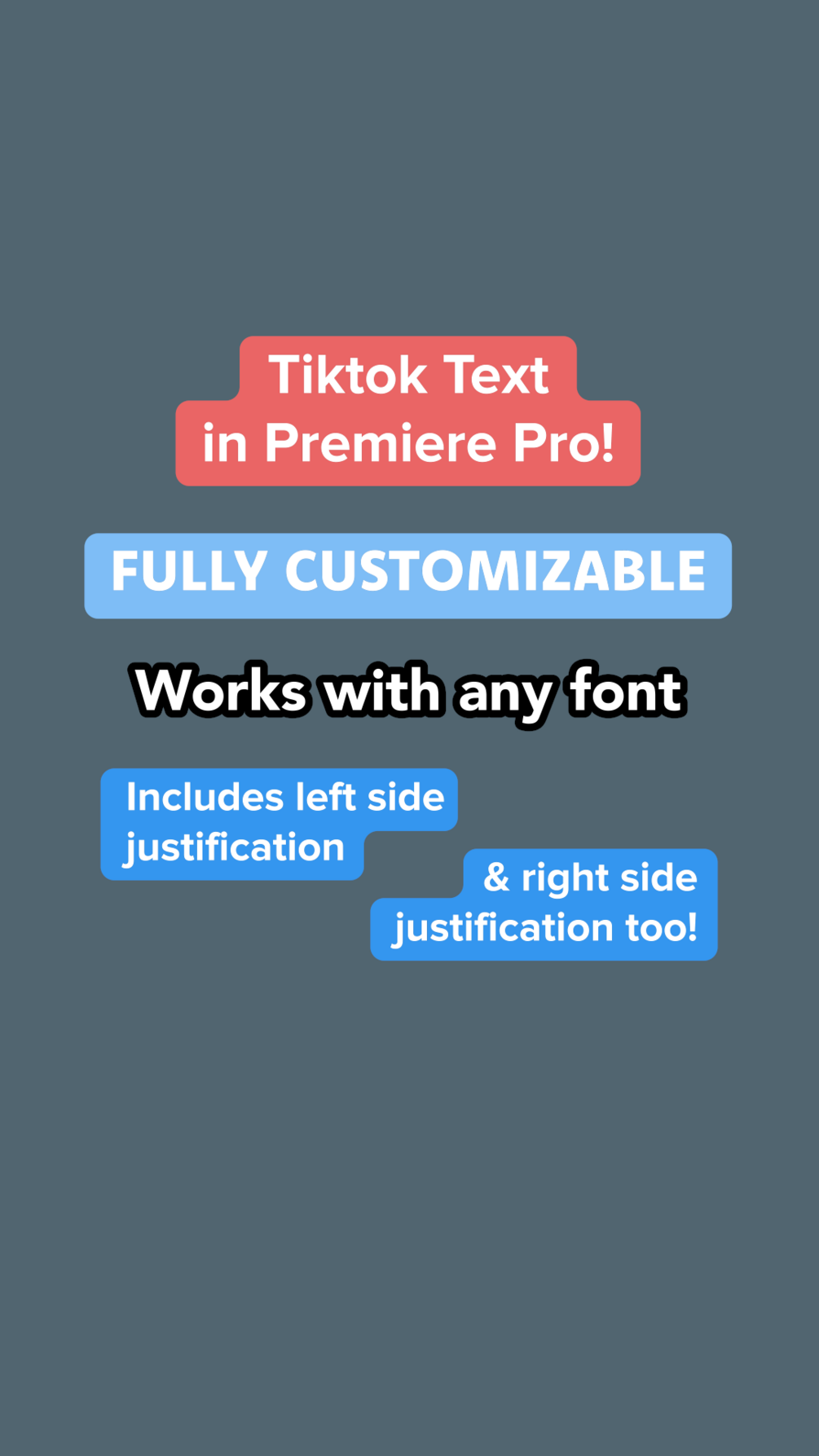 Tiktok Text - Social Media Text mogrt for Premiere Pro