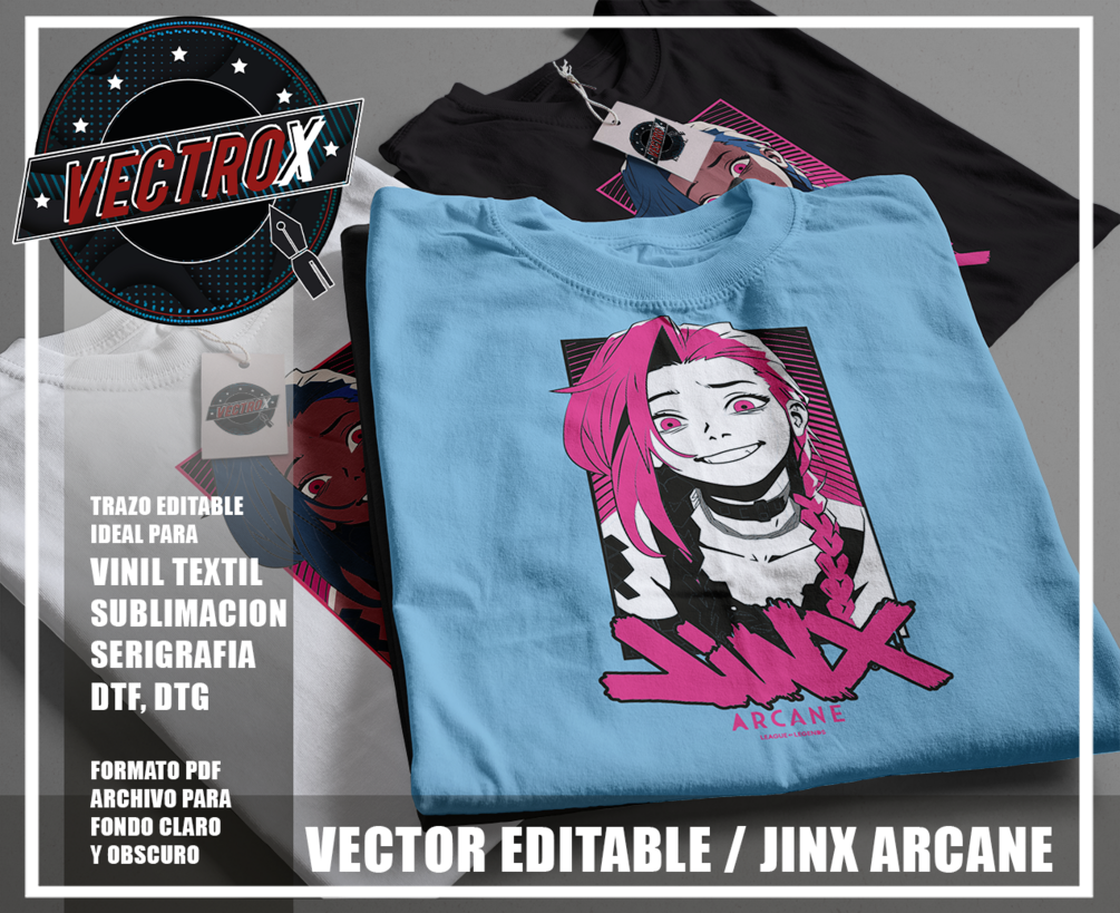 Vector Editable - Jinx Arcane