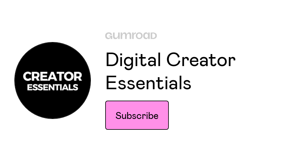 Digital Creator Essentials