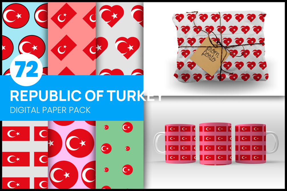 Republic of Turkey Seamless Patterns