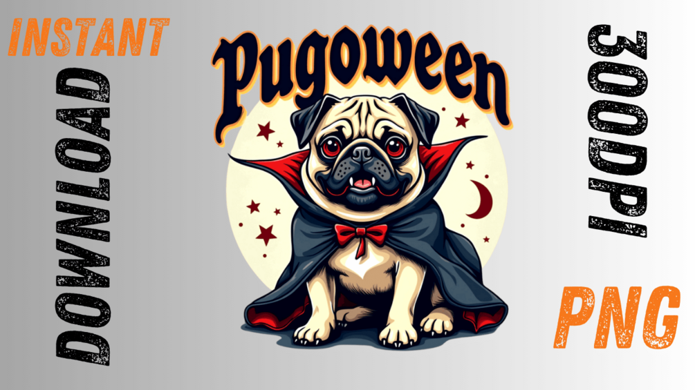 PugoWeen: Adorable Vampire Pug Costume | Halloween Pet Costume Ideas