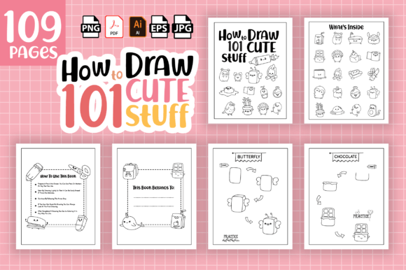 How To Draw 101 Cute Stuff For Kids KDP