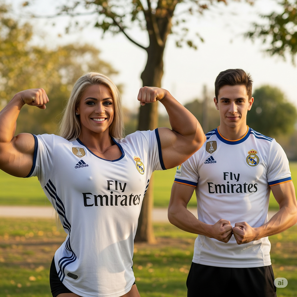 AI – Muscle Girl in Tight Dress
