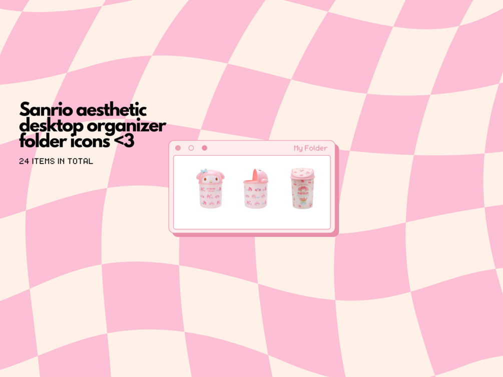 Cute Aesthetic Desktop Organizer, Folder Icons Pack