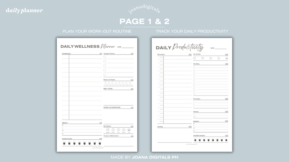 DAILY PLANNER (printable + fillable)