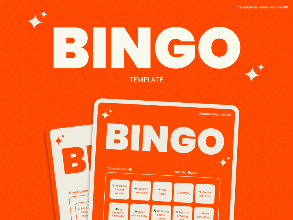 🎯 Goal-Setting Bingo Template