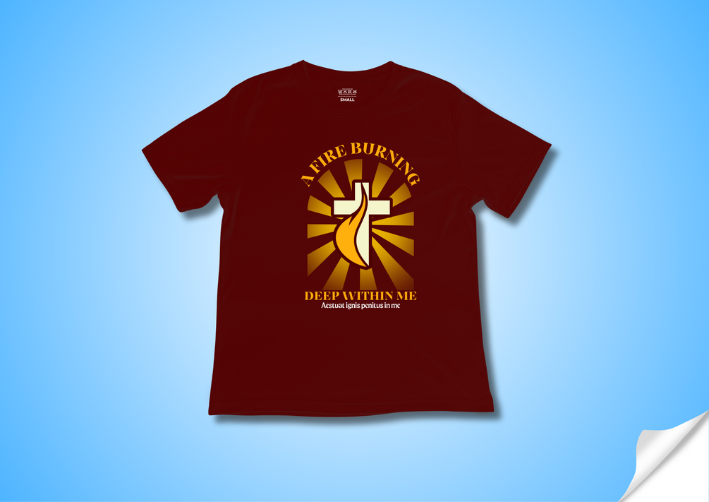 A fire burning deep within me biblical t-shirt design