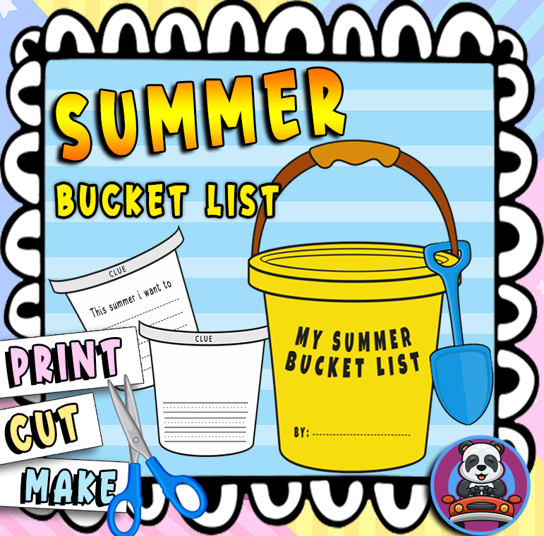 Summer Bucket List Craft for Kids – Printable End of the Year Writing ...