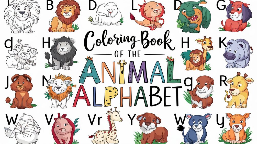 Animal Alphabet Coloring Book