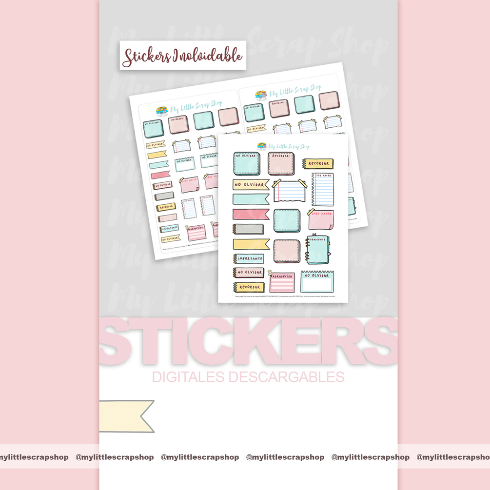 Pack de Stickers "Inolvidable"