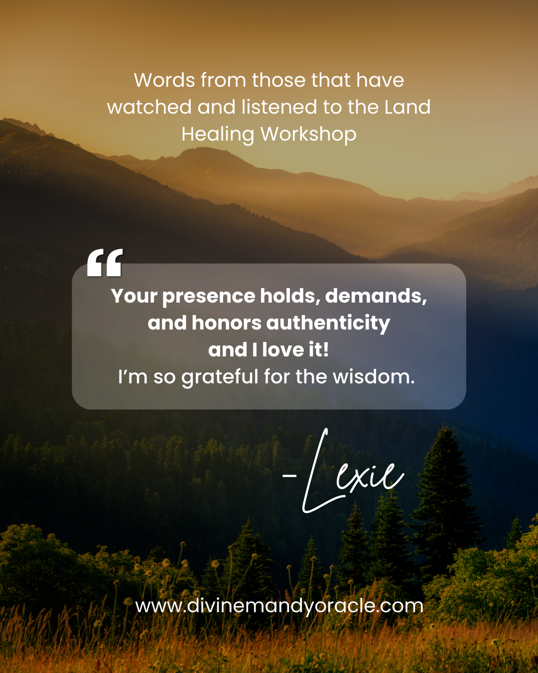 Land Healing: The land speaks