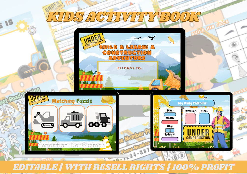 LJMadeThis Busy Book: Build & Learn A Construction Adventure