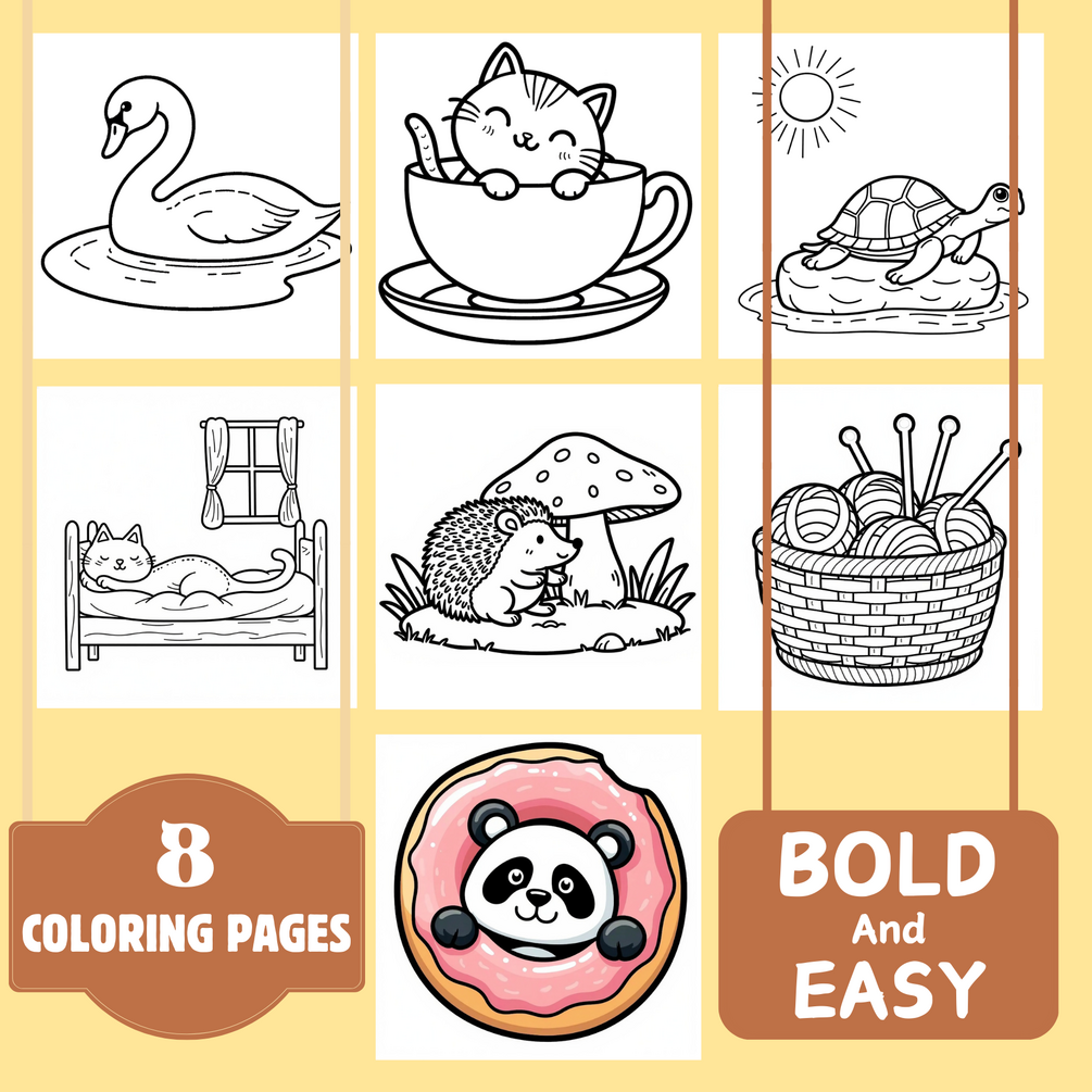Relaxation Bold and Easy Coloring Pages