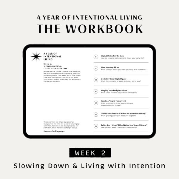 Intentional Living Workbook Bundle Weeks 1 - 4