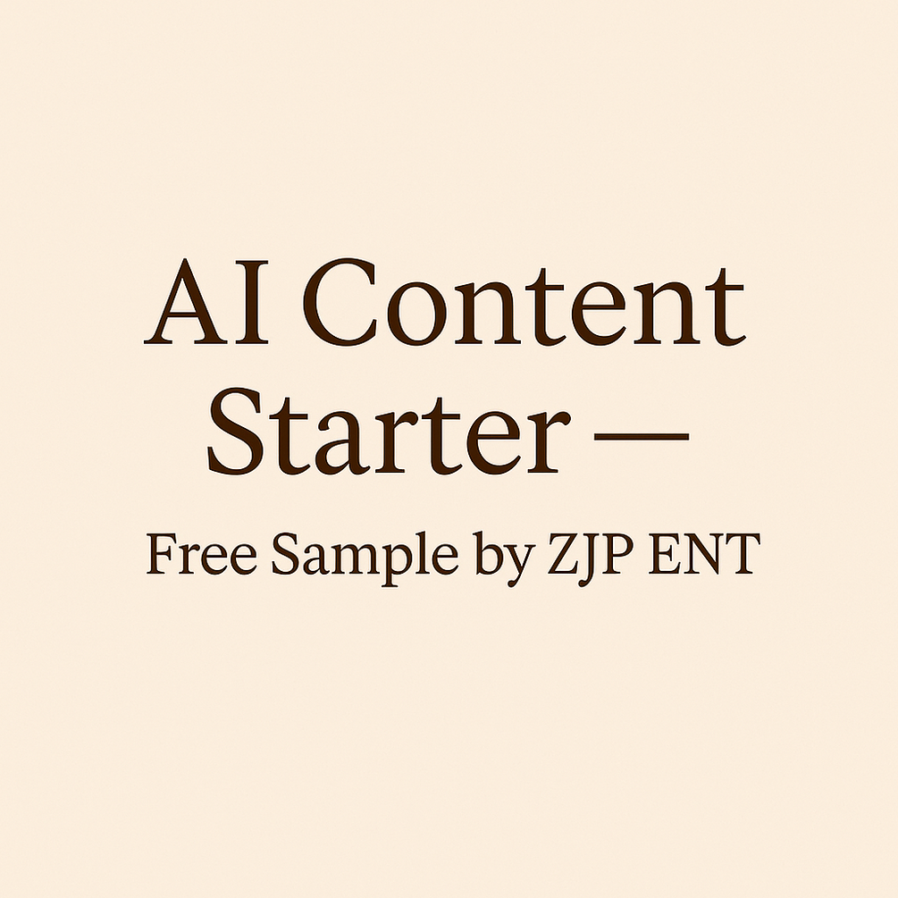 AI Content Starter – Free Sample