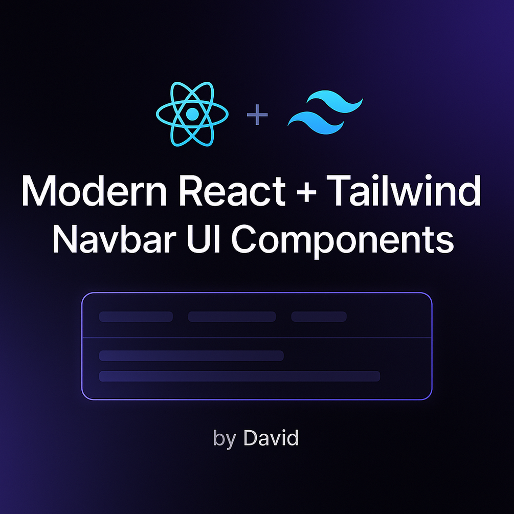 Modern React + Tailwind Navbar UI Component 🚀🚀