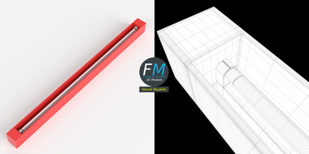 3D MODEL - Neon ceiling light 2