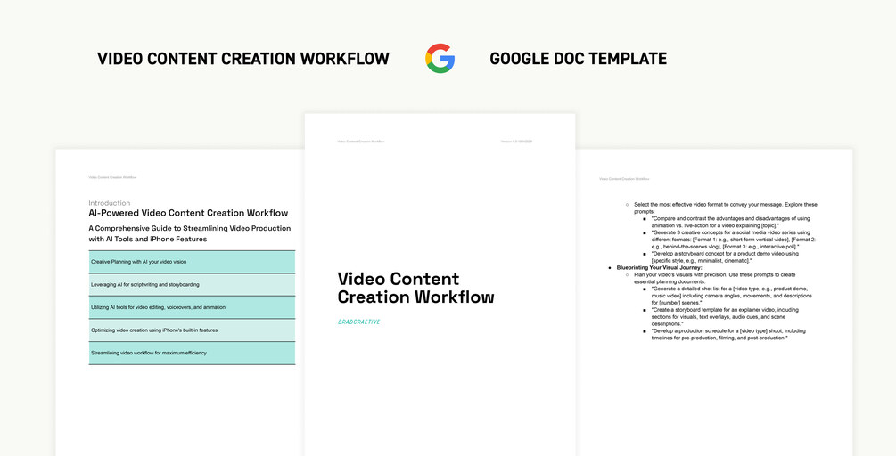 Video Content Creation Workflow