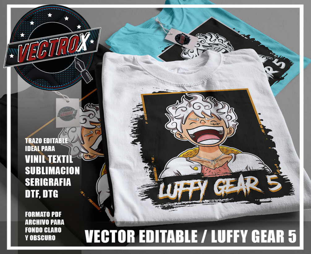 Vector Editable - Luffy Gear 5