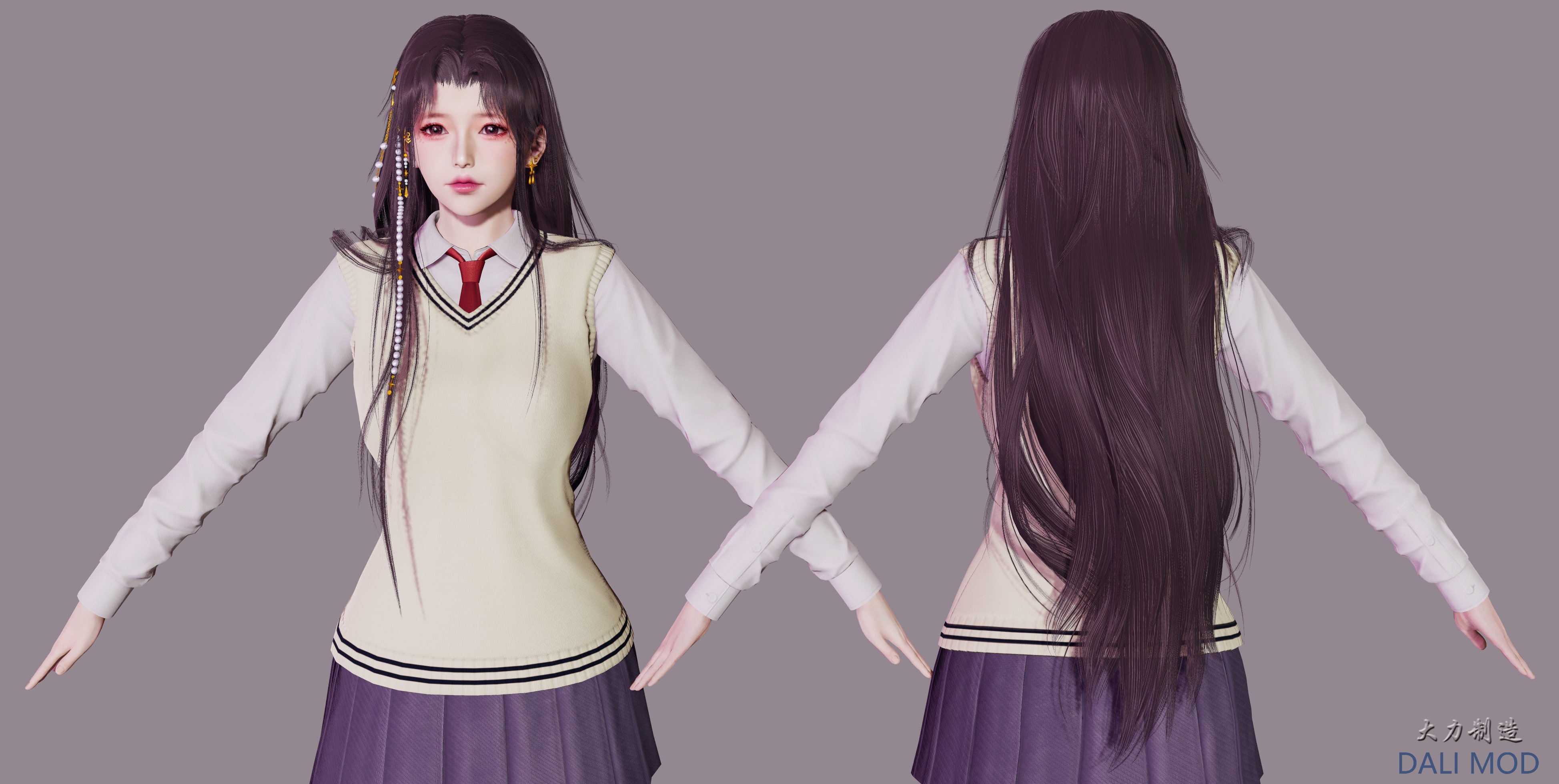 D01 - HS2（HoneySelect2）+AI（AI-Syoujyo）MOD 通用-发饰 MOD