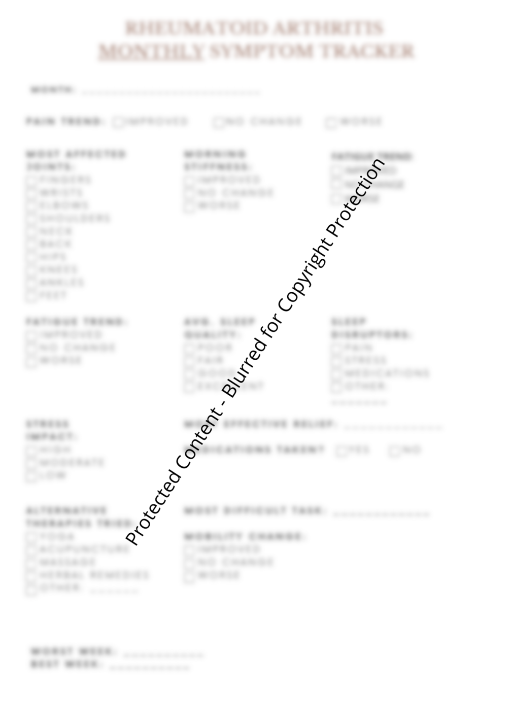 Rheumatoid Arthritis Symptom Tracker – Simple & Effective Way to ...