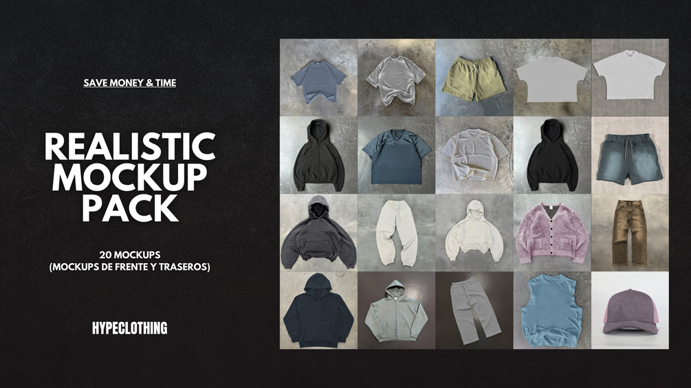 Realistic Mockup Pack (Marca de ropa)