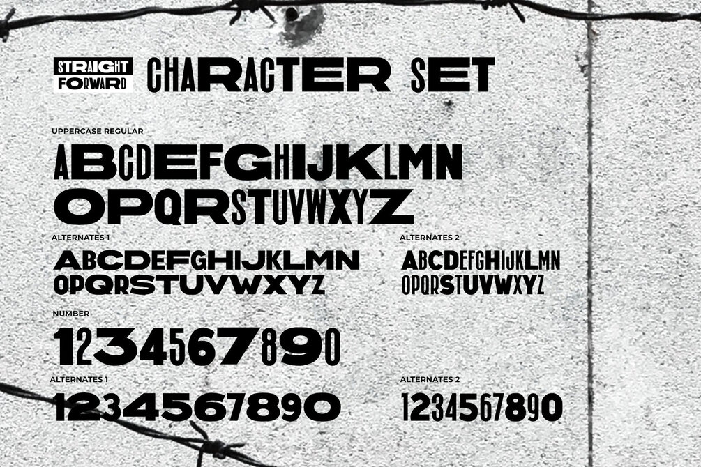 Straight Forward - Mixed Font