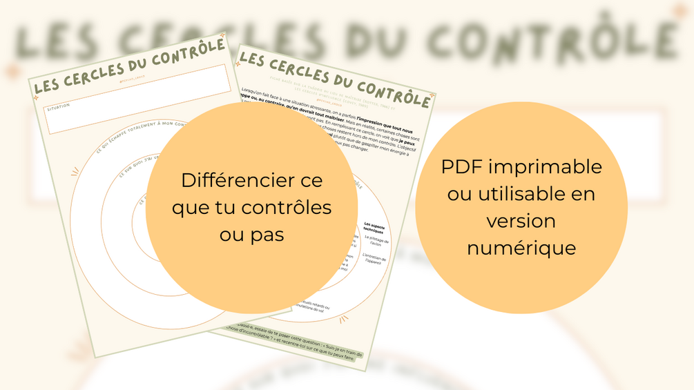 Les cercles du contrôle (fiche d'auto-aide)