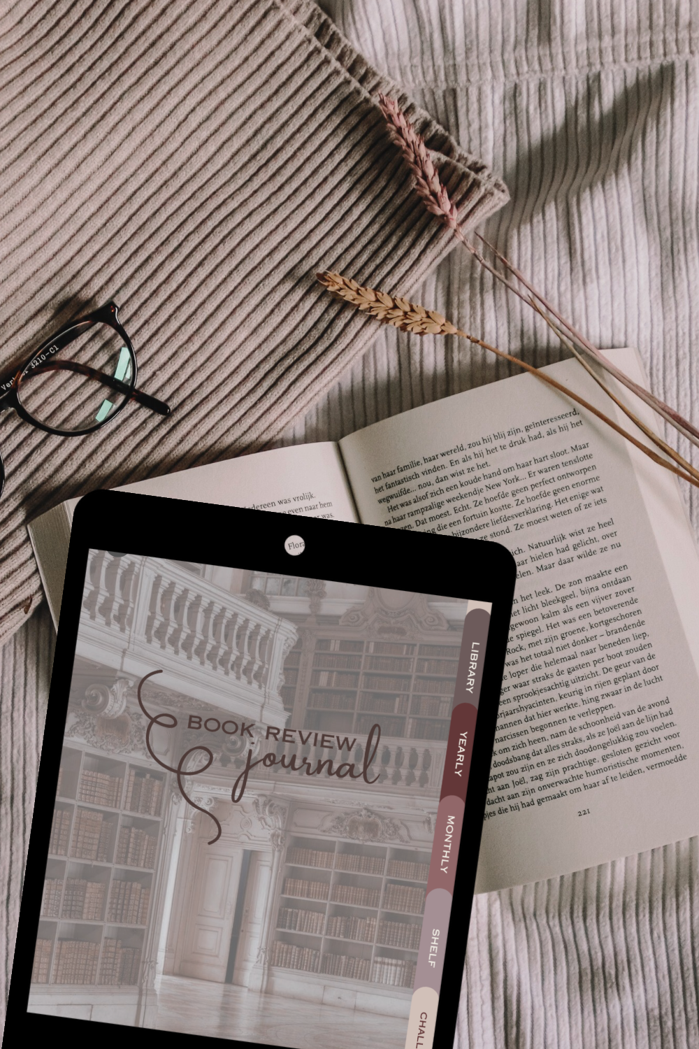 Digital Book Book Review Journal | Dark Academia Theme | Aesthetic ...