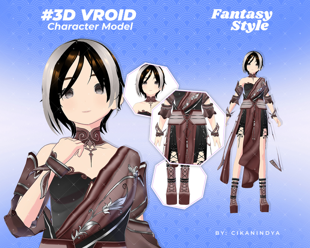 3D Vroid Character, d Model Commission, Vtuber Model, Vroid, Vtuber ...