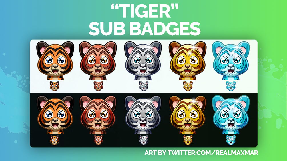 "Tiger" sub badges for Twitch