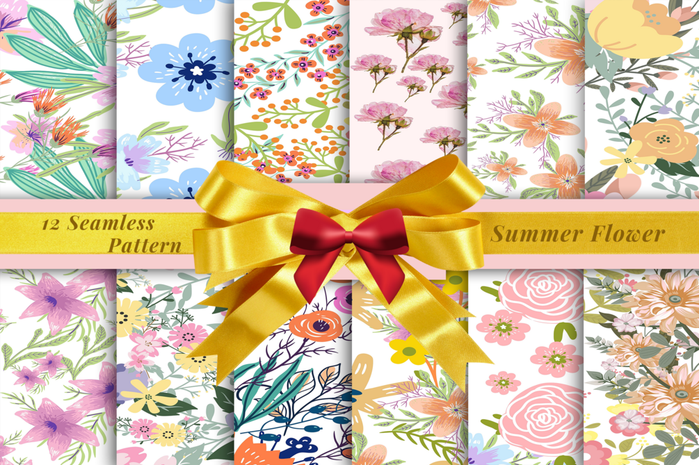 Summer Flower Seamless Pattern
