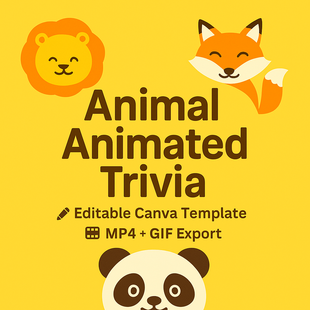 Animal Trivia Template