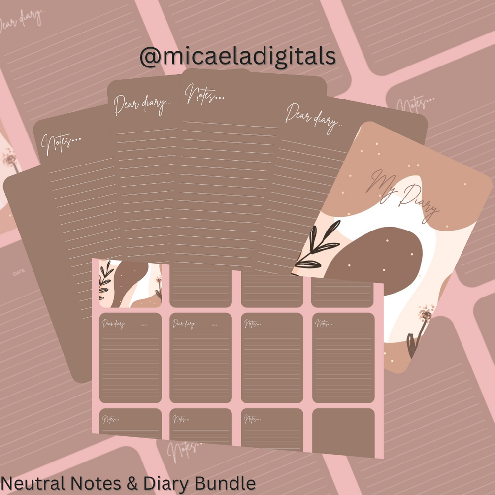 Neutral Notes & Diary Bundle