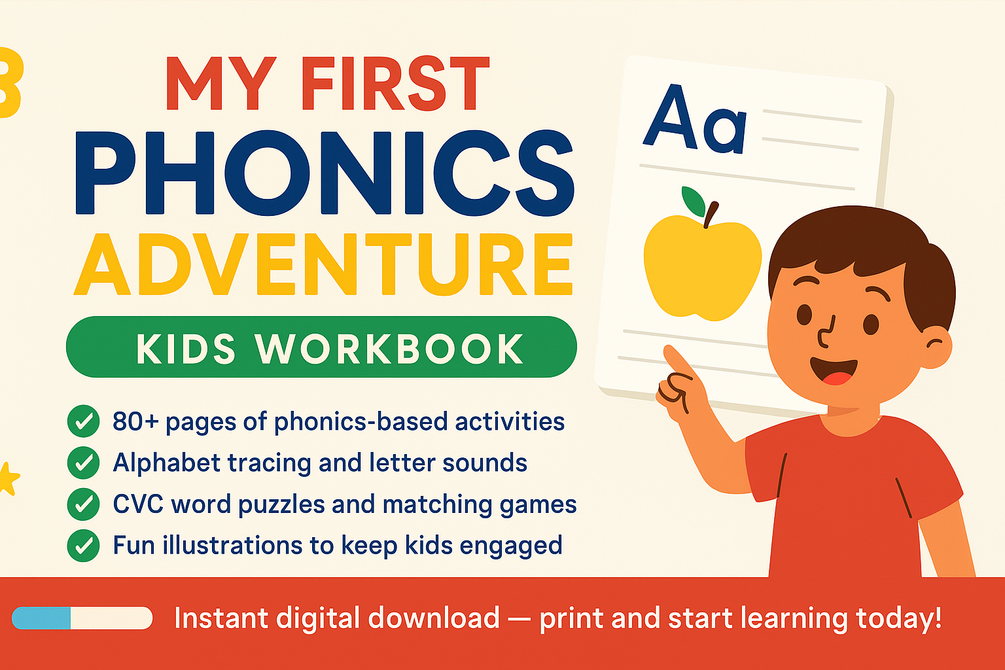 My First Phonics Adventure - Kids Workbook