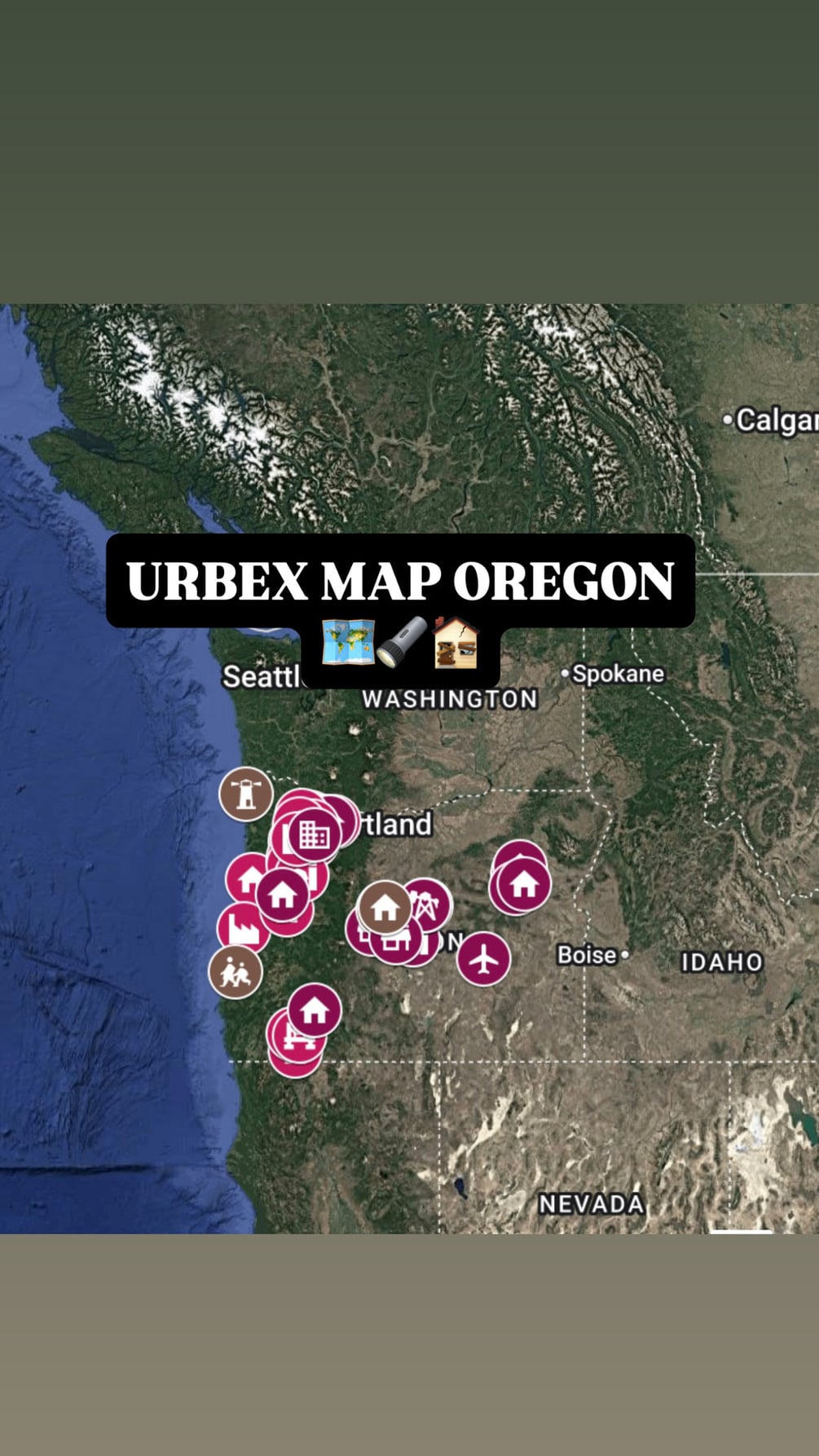URBEX MAP OREGON