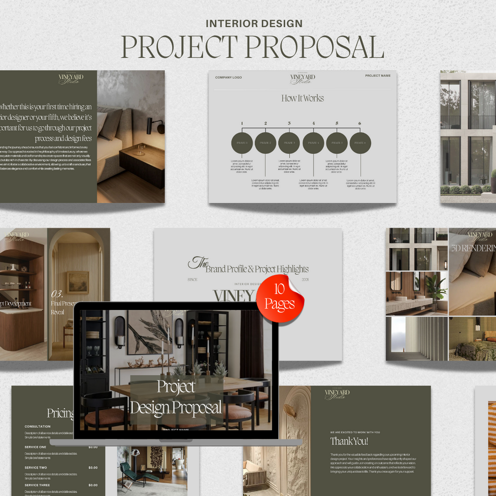 Interior Design Project Proposal Template | Interior Design Template