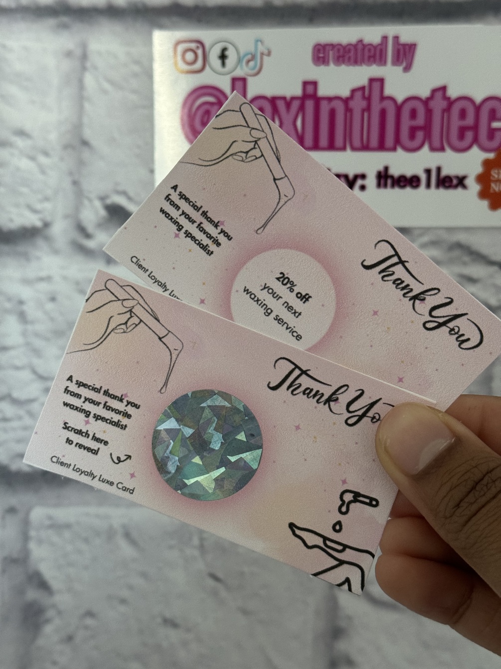 Scratch off Client Loyalty Cards | Pack of 35