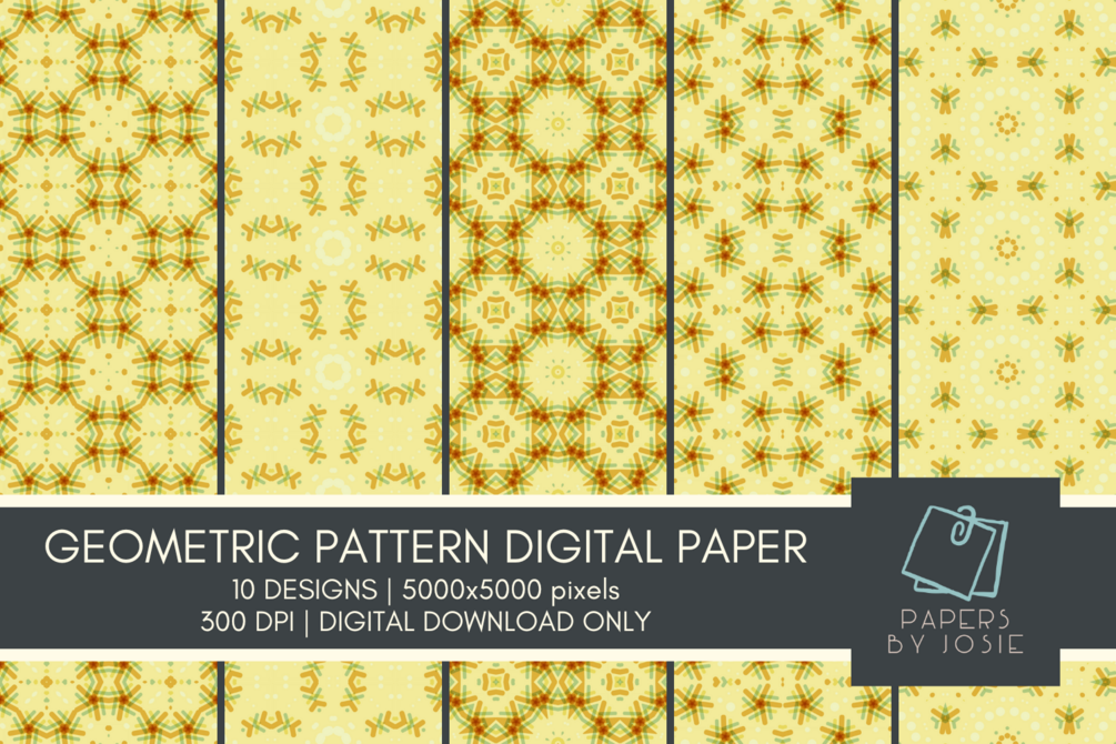 Light Yellow Geometric Pattern Digital Paper